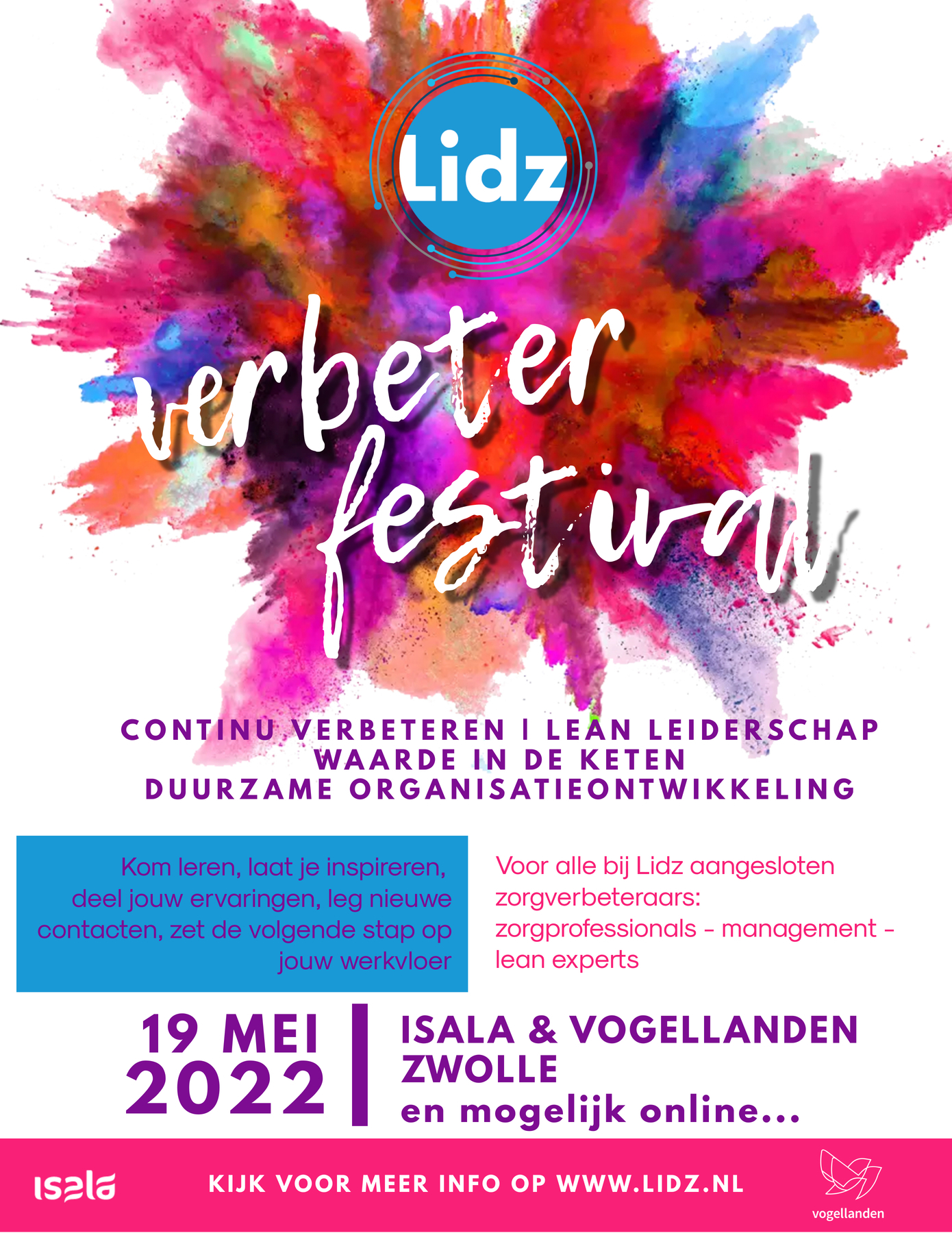 Lidz Jaarcongres wordt Lidz verbeterfestival... op 19 mei 2022 in ...